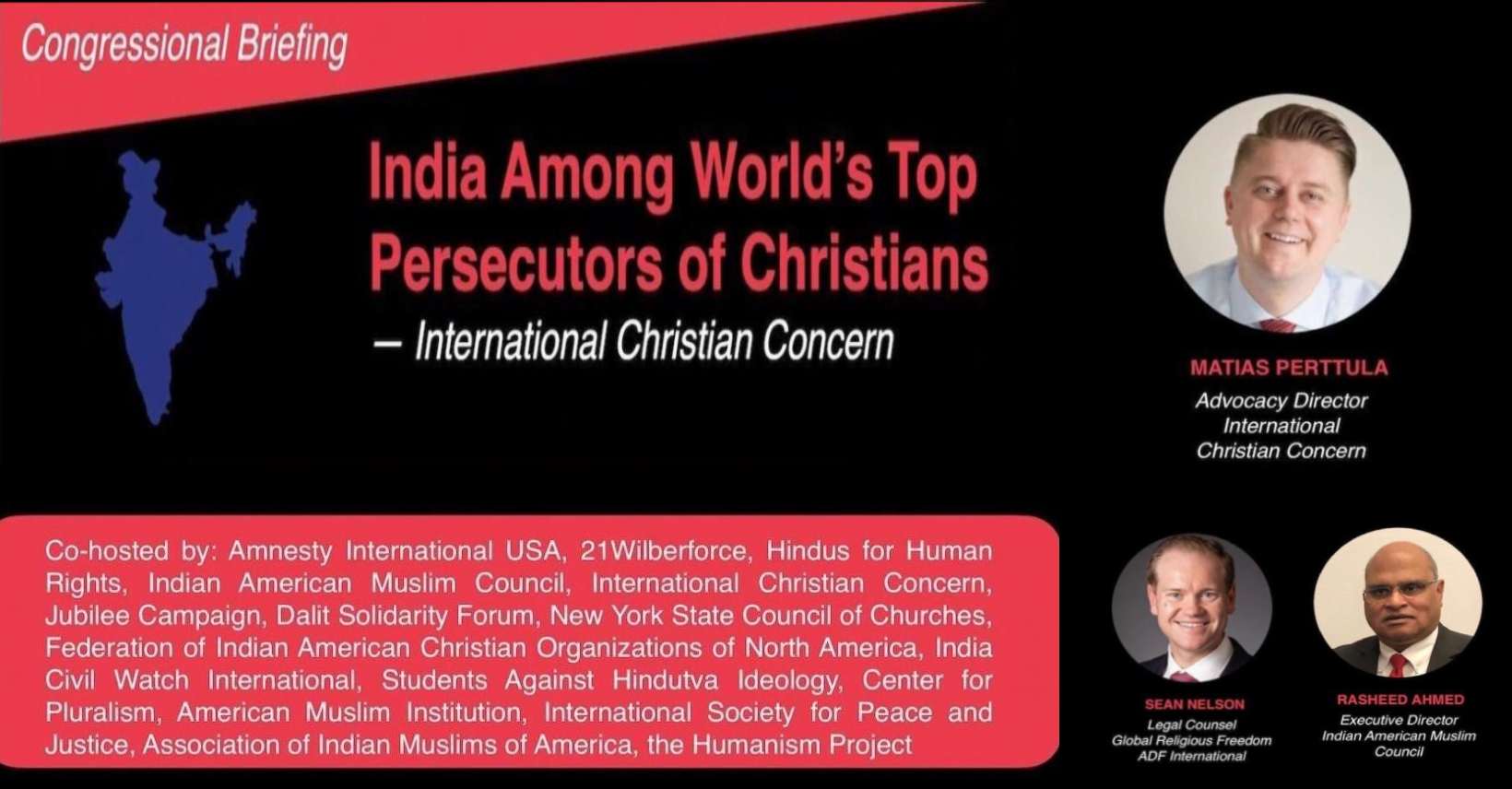 Congressional briefing exposes widespread Christian persecution in ...